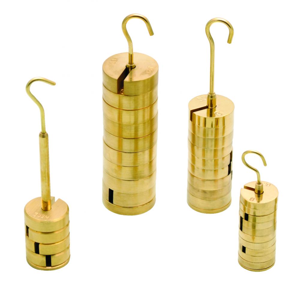 SET OF MASSES, BRASS 500g