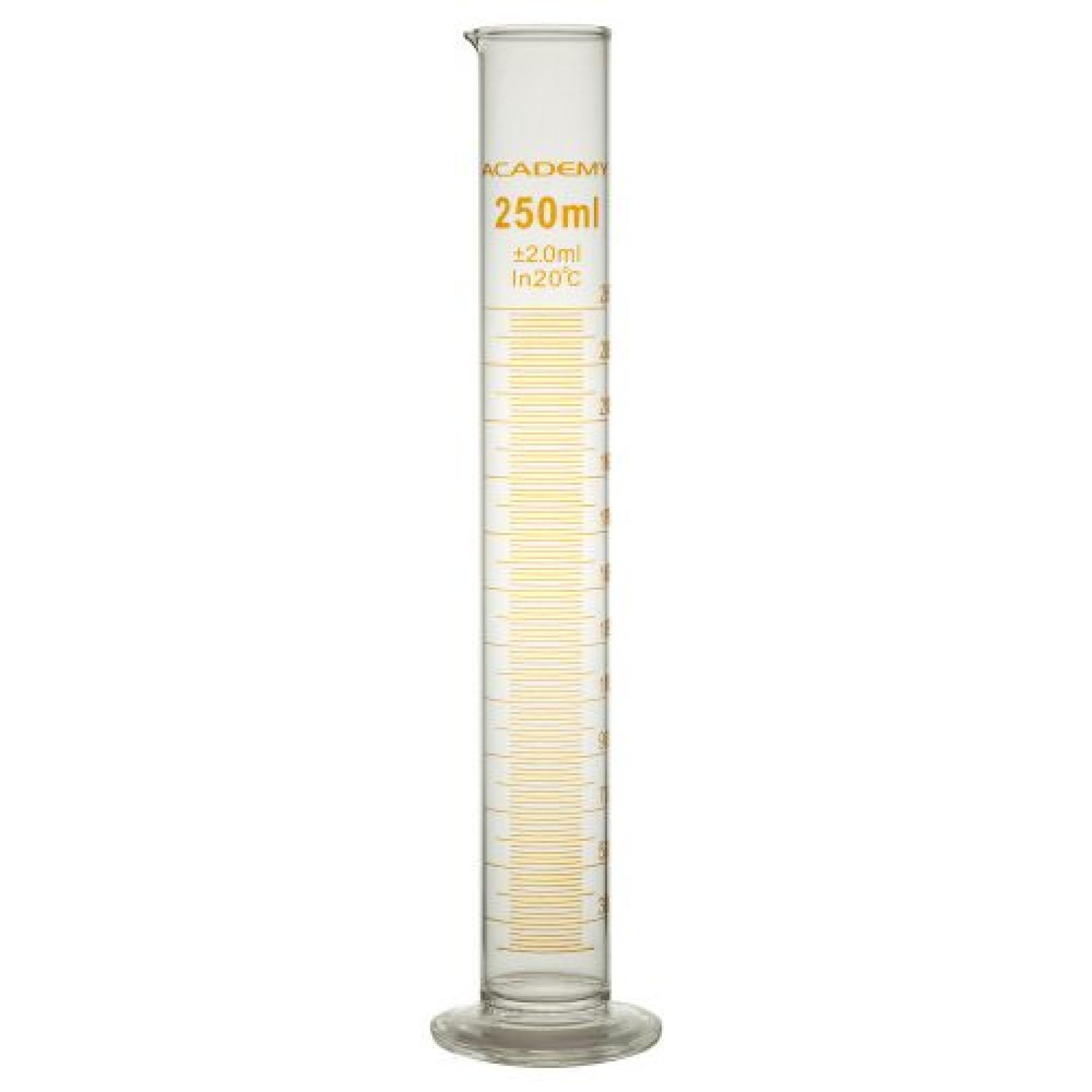 Academy measuring cylinder round base 25ml