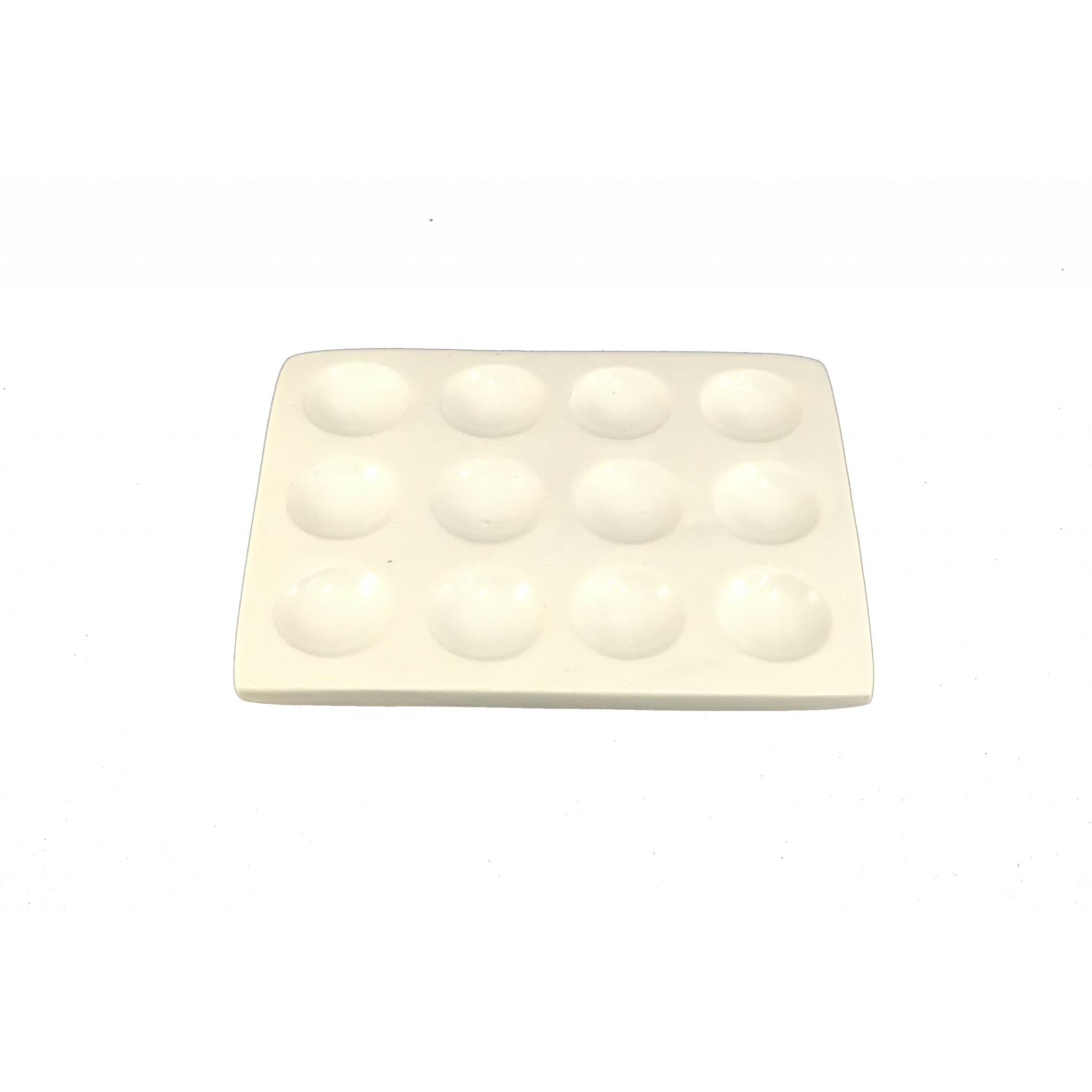 Spotting Plates Porcelain 12 Depressions