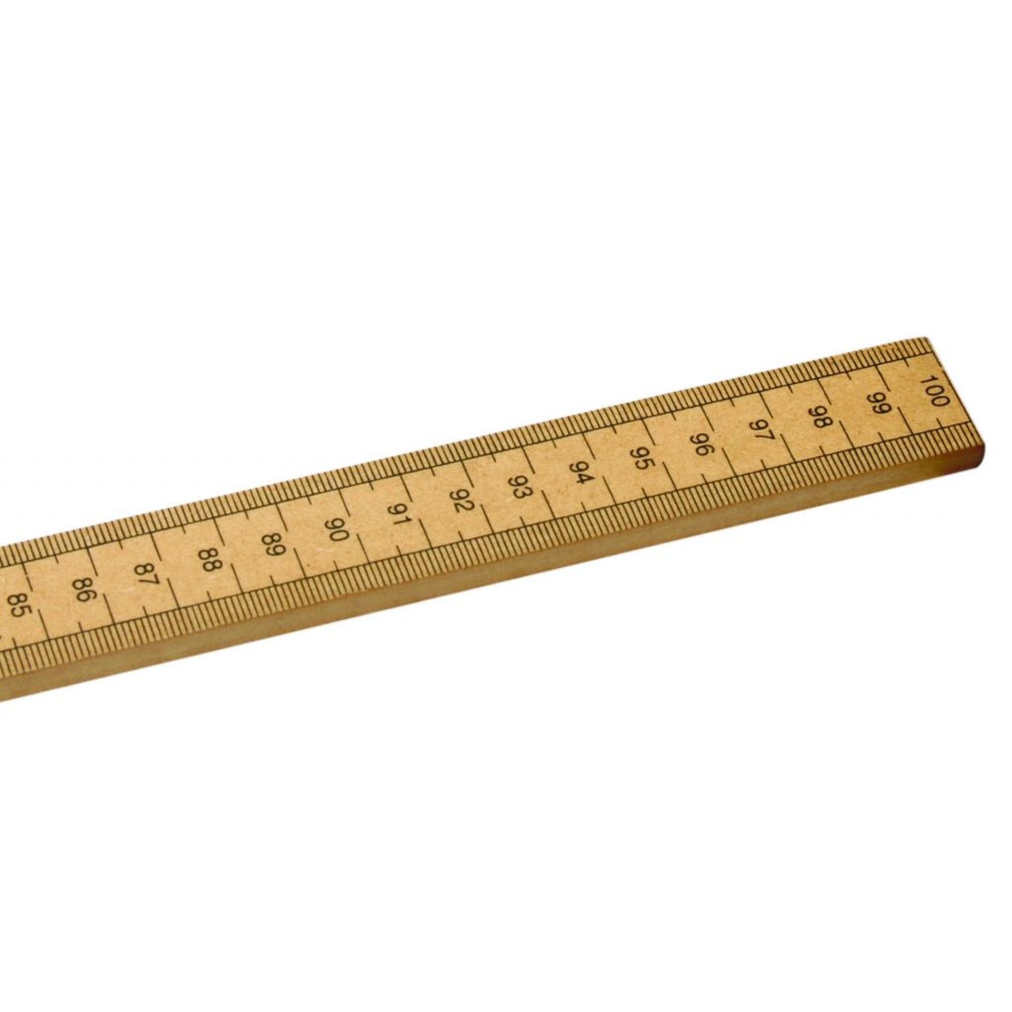 1 Metre Wooden Ruler Vertical reading cm both sides