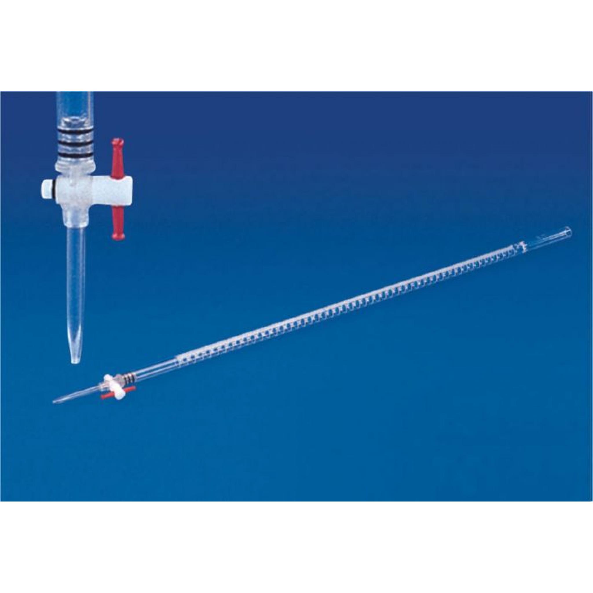 Burette plastic with interchangeable stopper, 50ml