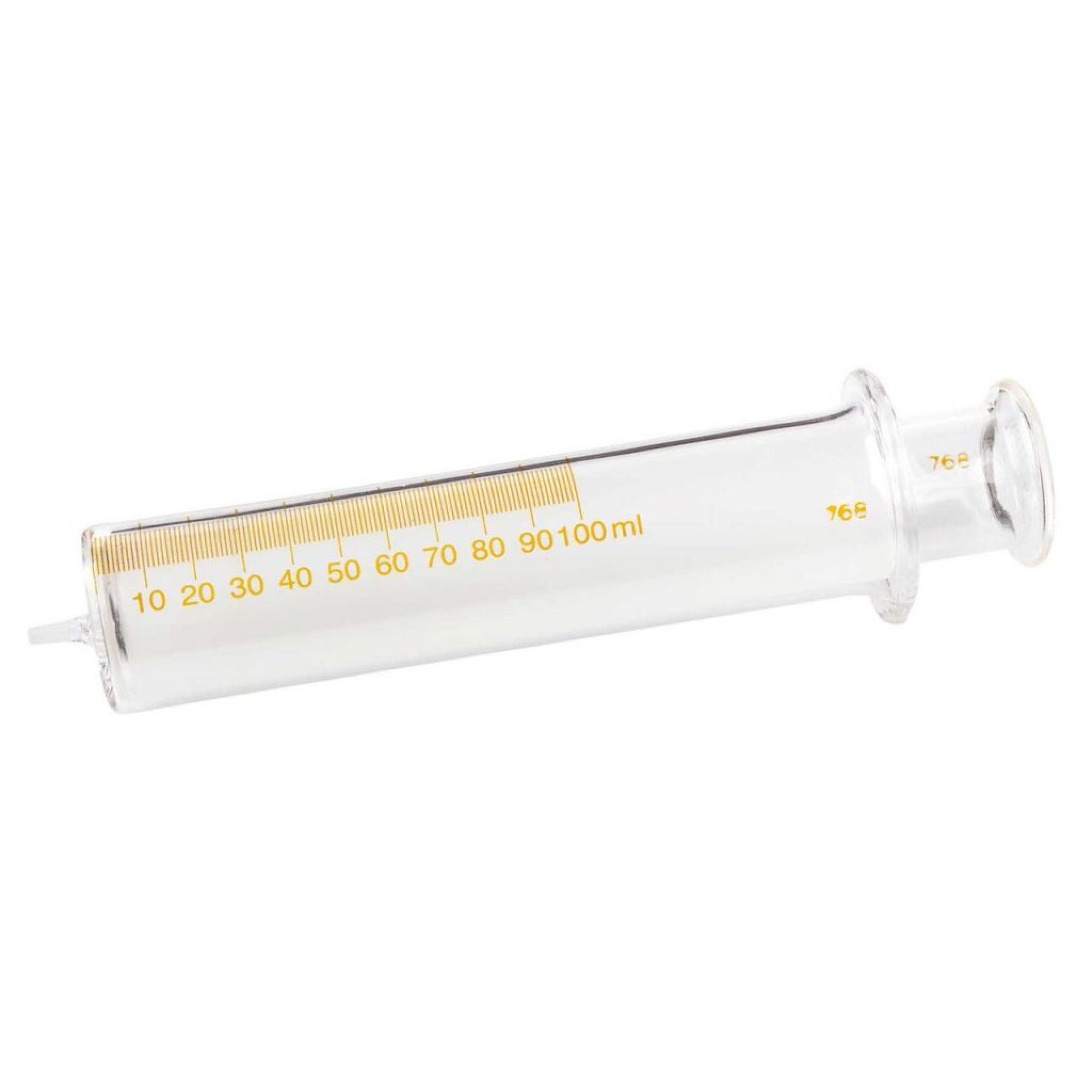 Glass Gas Syringe, 100ml / 1ml Graduations