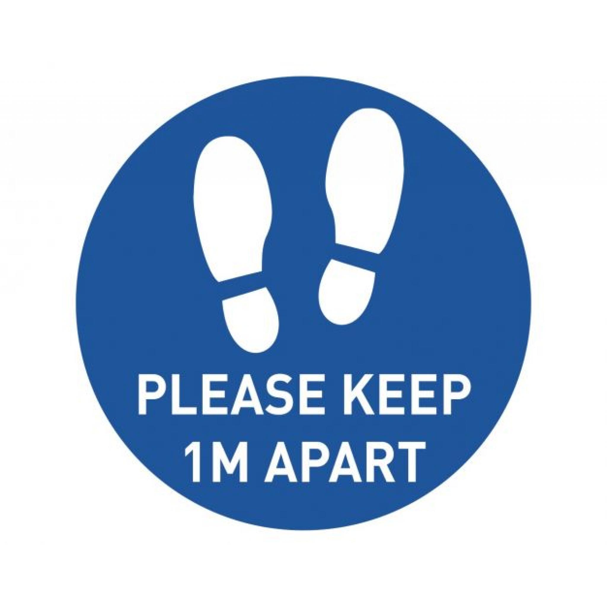 FEET WITH DISTANCE FLOOR SIGN