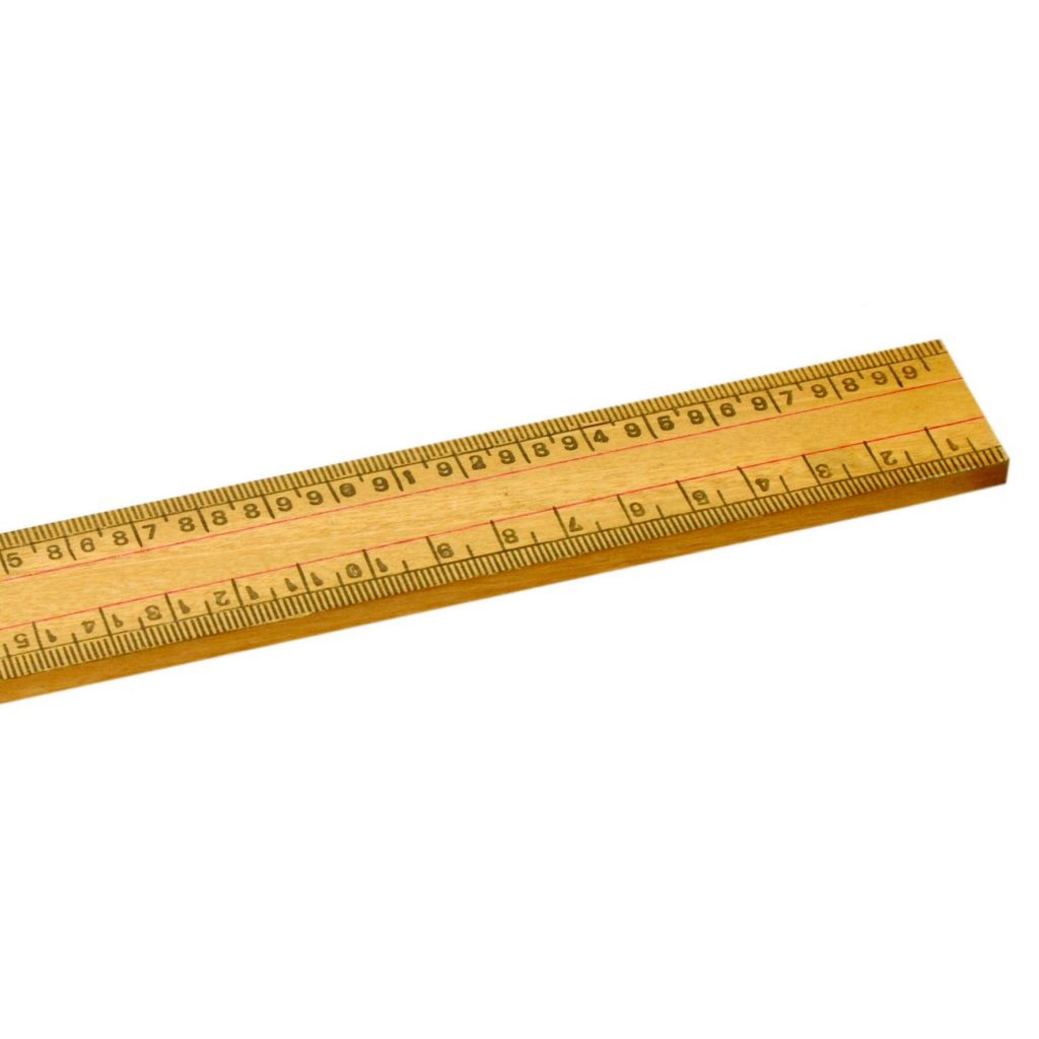 HALF Metre Wooden Ruler CM BOTH SIDES