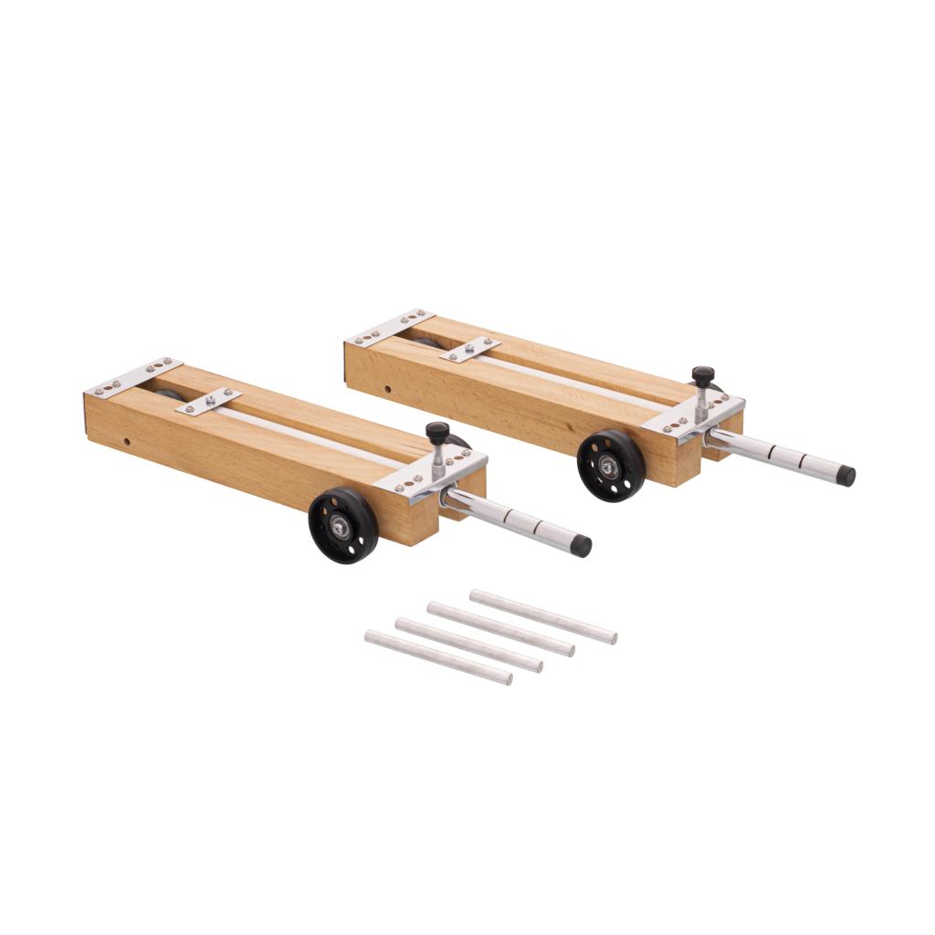 DYNAMIC TROLLEY SET, WOODEN, PAIR