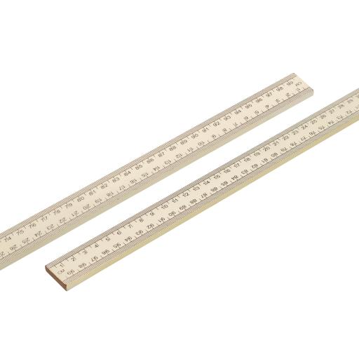 1 Metre Wooden Ruler Vertical reading cm both sides