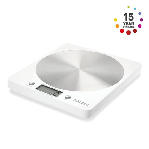 SALTER DISC ELECTRONIC SCALE WHITE 5KG